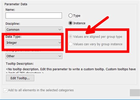 Project Parameters Vary By Group Instance Emexperience