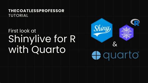 Creating A Serverless R Shiny App Using Quarto With R Shinylive Include Method Youtube