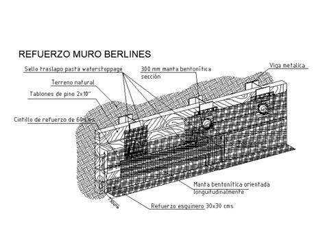 Typical Wall Reinforcement Section Details Are Given In This Autocad 2d Drawing File Download