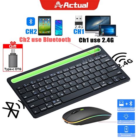 Jual Actual 【cod】keyboard Bluetooth Nirkabel Keyboard Mode Ganda