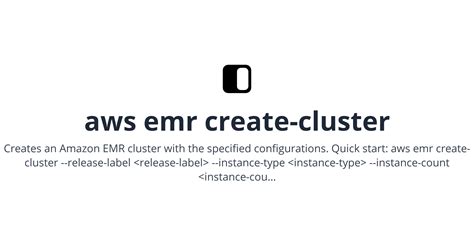 Aws Emr Create Cluster Fig