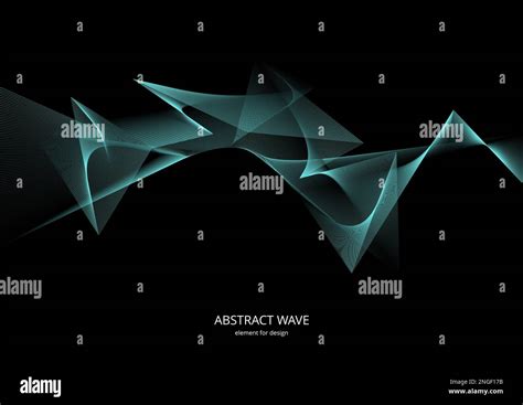 Abstract Wave Element For Design Digital Frequency Track Equalizer Stylized Line Art