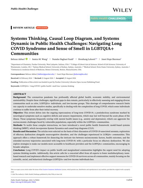 pdf systems thinking causal loop diagram and systems dynamic in