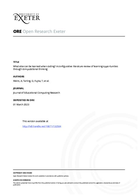 Pdf What Else Can Be Learned When Coding A Configurative Literature Review Of Learning