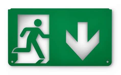 EM Z WL CM EXIT SIGN LEGEND DOWN Philips Lighting
