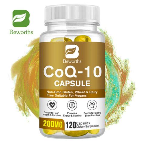 Beworths Coq10 Capsules 200 Mg Coenzyme Q10 Vegetarian For Energy