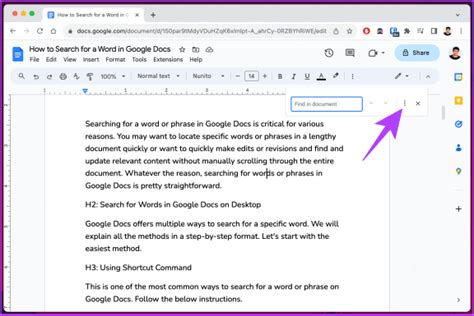 How To Search For A Word In Google Docs On Desktop And Mobile Guiding
