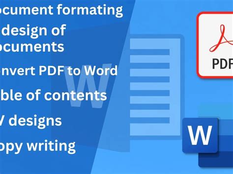 Microsoft Word Document Formatting Pdf Conversion Font Design Upwork