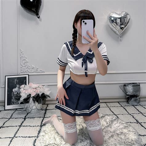 Os Alunos De Roupas Ntimas Er Ticas Usam Uniformes De Desejo Puro Jk Para Tentarem O Tamanho