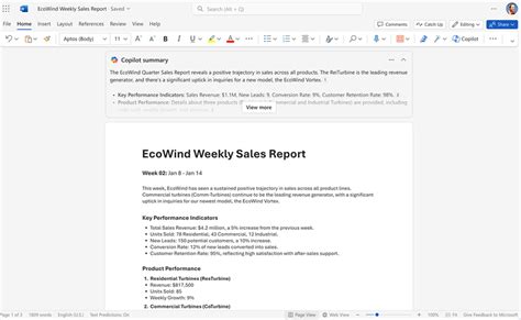 microsoft word now uses copilot ai to automatically summarize documents