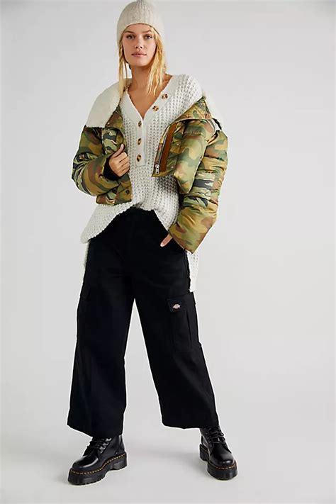 Dickies Twill Crop Cargo Pants Free People