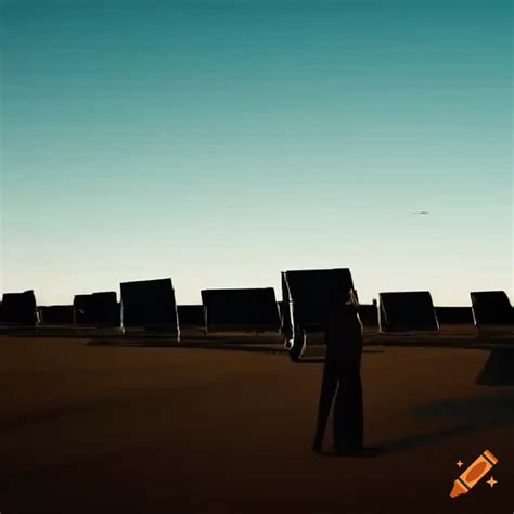 Array Of Mirrors Focusing Light On A Solar Heat Generator In A Barren Alien World On Craiyon