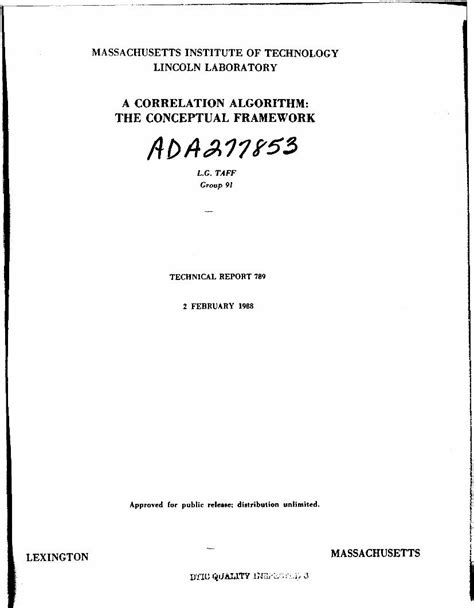 pdf a correlation algorithm the conceptual framework · a correlation