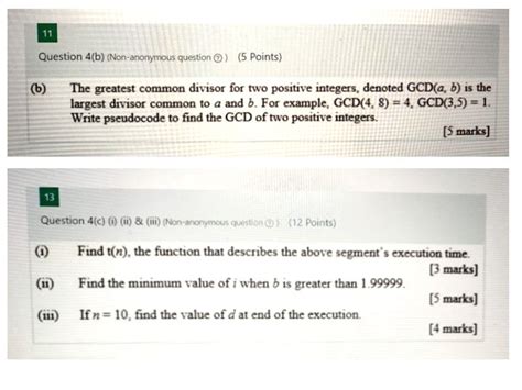 solved 11 question 4 b non anonymous question 5 points
