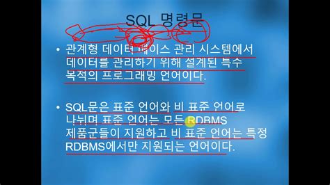 5강 oracle 11g database sql 명령문 youtube