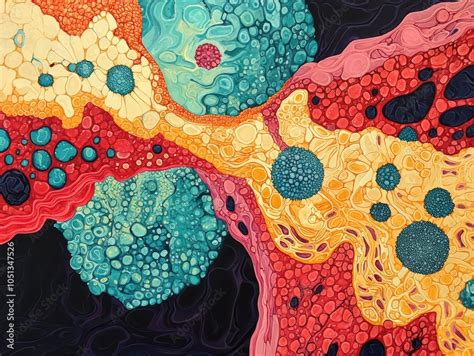 Surreal Illustration Of Molecular Communication Through Cell Membranes