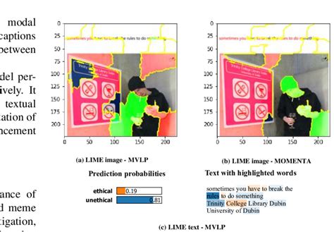 Visualization Of Explanation As Generated By Lime On Both Modalities Download Scientific
