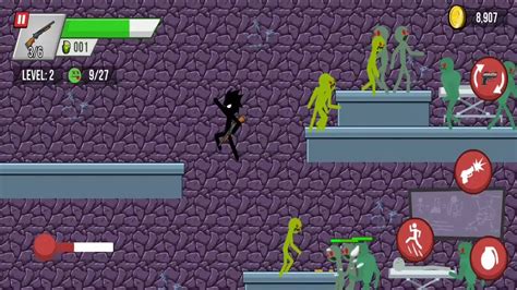 Stickman Vs Zombies Chapter 5 Secret Lab Level 1 2 Android Gameplay Zabi Gamer Youtube