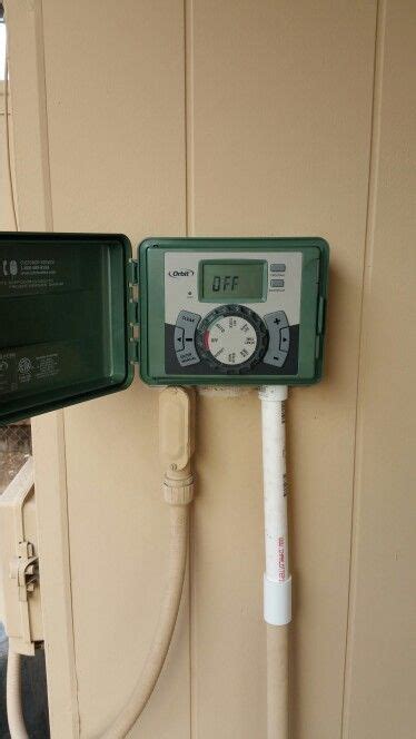 Newly Installed Orbit Timer For Easy Watering Control