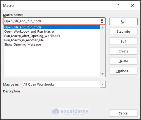 How To Open A Workbook And Run A Macro Using VBA Methods