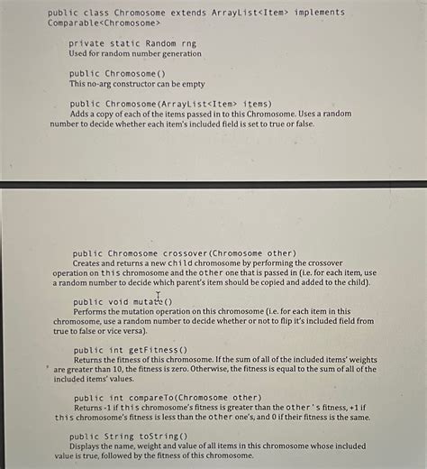 Solved Public Class Chromosome Extends Arraylist