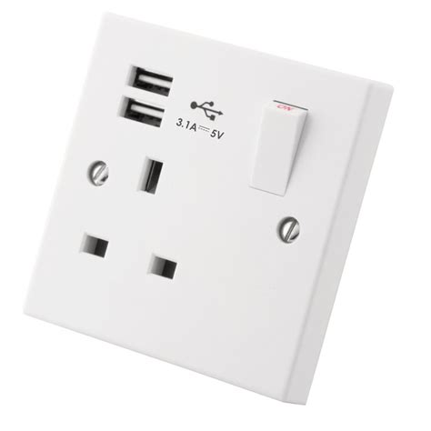 Wall Socket Usb Outlet House Installation Electricity Boutique Supply