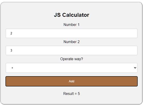 Solved Use Javascript To Create A Simple Math Calculator Chegg