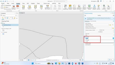 ابزار Buffer در نرم‌افزار Arcgis Pro گروه شهرسازی و معماری فیدار Fidargroups