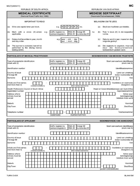 Medical Certificate Form Mc Pdf