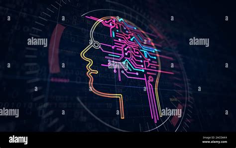 Artificial Intelligence Project Creating Abstract Concept Of Cyber Technology Machine Learning