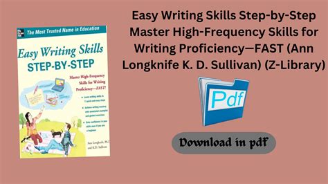 Easy Writing Skills Step By Step Master High Frequency Skills For Writing Proficiency—fast Ann