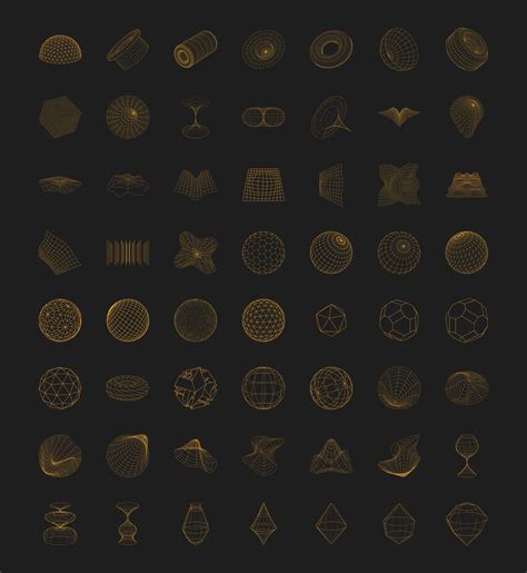 3d Free Vector Geometric Wireframes Theme Ui