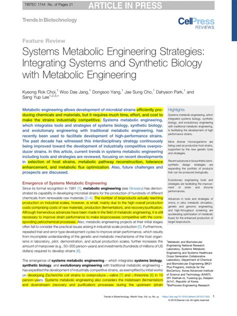 Metabolic Engineering Pdf Genetic Recombination Gene