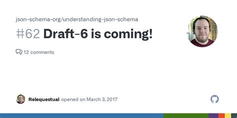 Draft Is Coming Issue Json Schema Org Understanding Json Schema GitHub