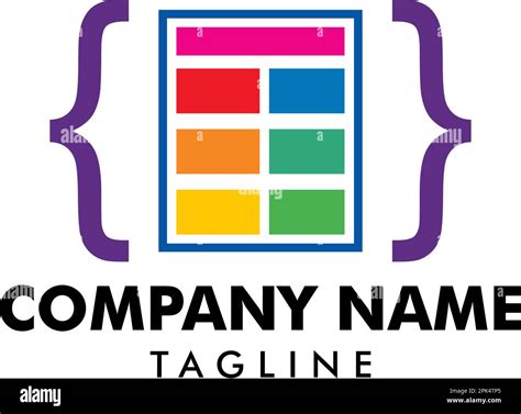 Coding Icon Logo Template Illustration Design Stock Vector Image Art Alamy