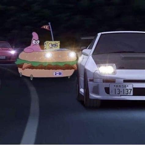 Speed Racer Spongebob Funny Memes Funny Car Memes