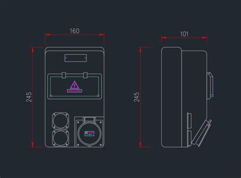 Power Plug Cad Block Autocad Drawing Download