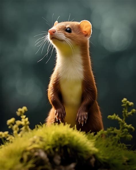 Premium Ai Image A Brown And White Rodent Standing On Its Hind Legs