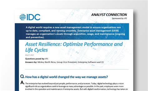 Optimize Performance With Asset Resilience