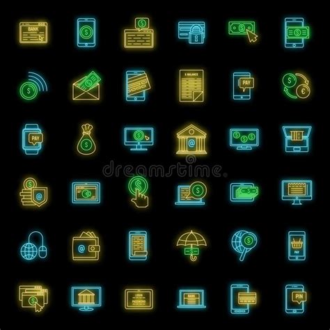 100 Mobile Banking Icons Set In Cartoon Style Stock Vector Illustration Of Mail Group 89312354