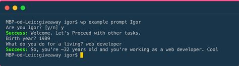 adding useful interactive prompts in your wp cli commands igor benić