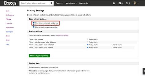 Uncheck This To Block Discogs Messages Album On Imgur