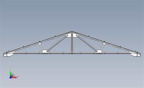 三角形钢屋架 Solidworks 2012 模型图纸下载 懒石网