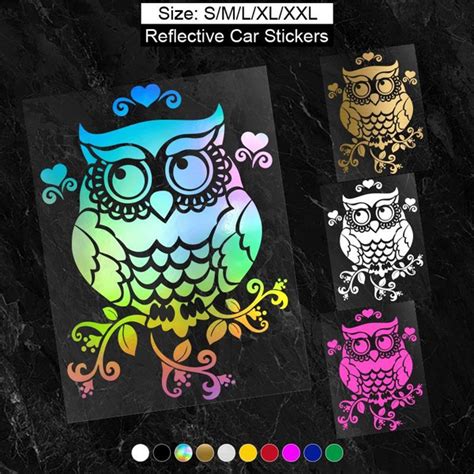 1pc Pet Professional Creative Cute Owl Decal Car Sticker Die Cut Decal