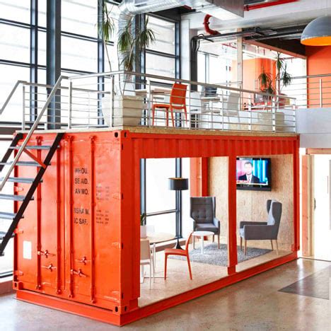 Inhouse Brand Architects Offices Waiting Room In A Shipping Container