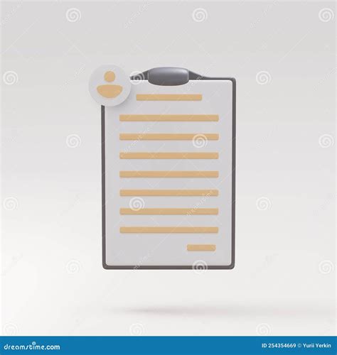 3d Render Documents Personal Data Vector Illustration Stock Vector Illustration Of Employment