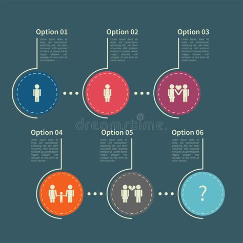 Infographic Template Relationship Stock Vector Illustration Of Retro Female 84647849