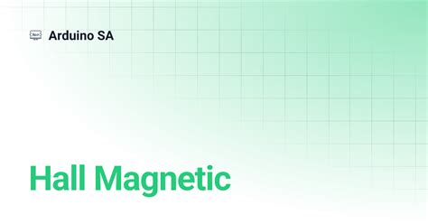 Hall Magnetic Arduino Sa Hall Magnetic Arduino Sa