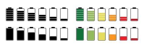 배터리 충전 충전 표시기 벡터 아이콘 레벨 배터리 에너지 가 강력하게 가득 찼습니다 전원 이내 상태 배터리 설정 로고 충전 수준 빈 로딩 바 가젯 알칼리성 태그 거의 거기