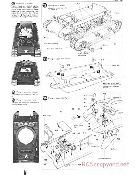 Tamiya 56001 Manual • M4 Sherman 105mm Howitzer 116 Scale